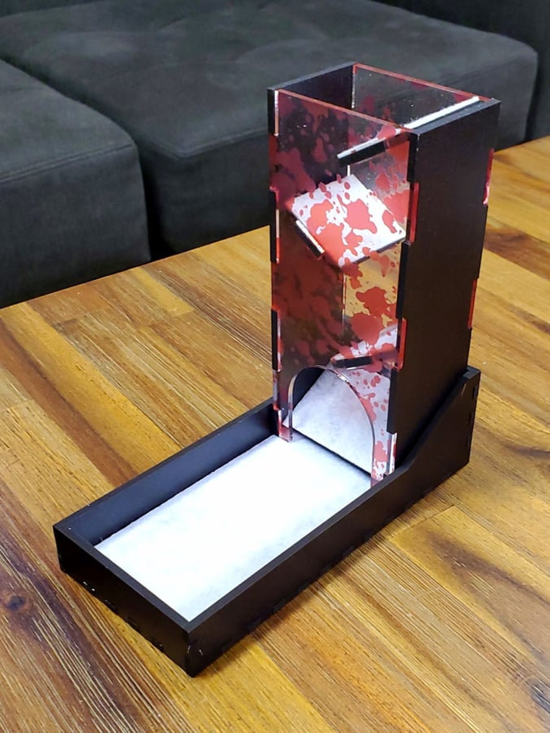 Blood Splatter Wood Dice Tower - Etsy
