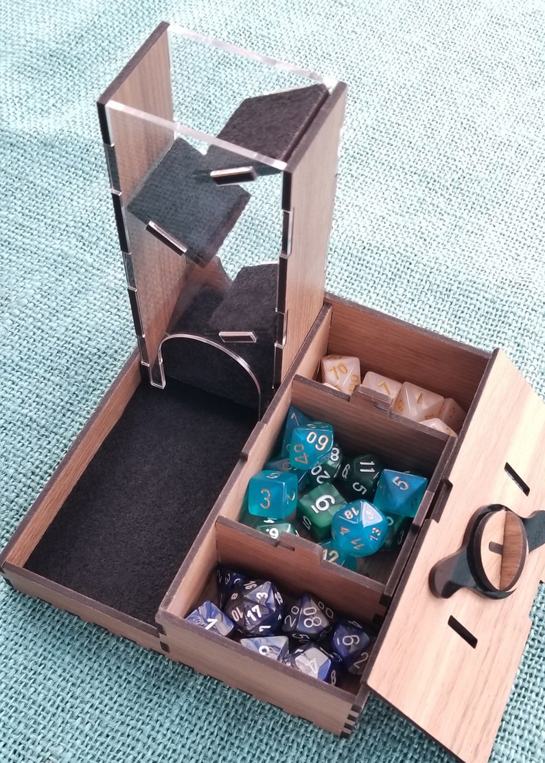 Role-Playing Dice Box & Dice Tower Set | Etsy