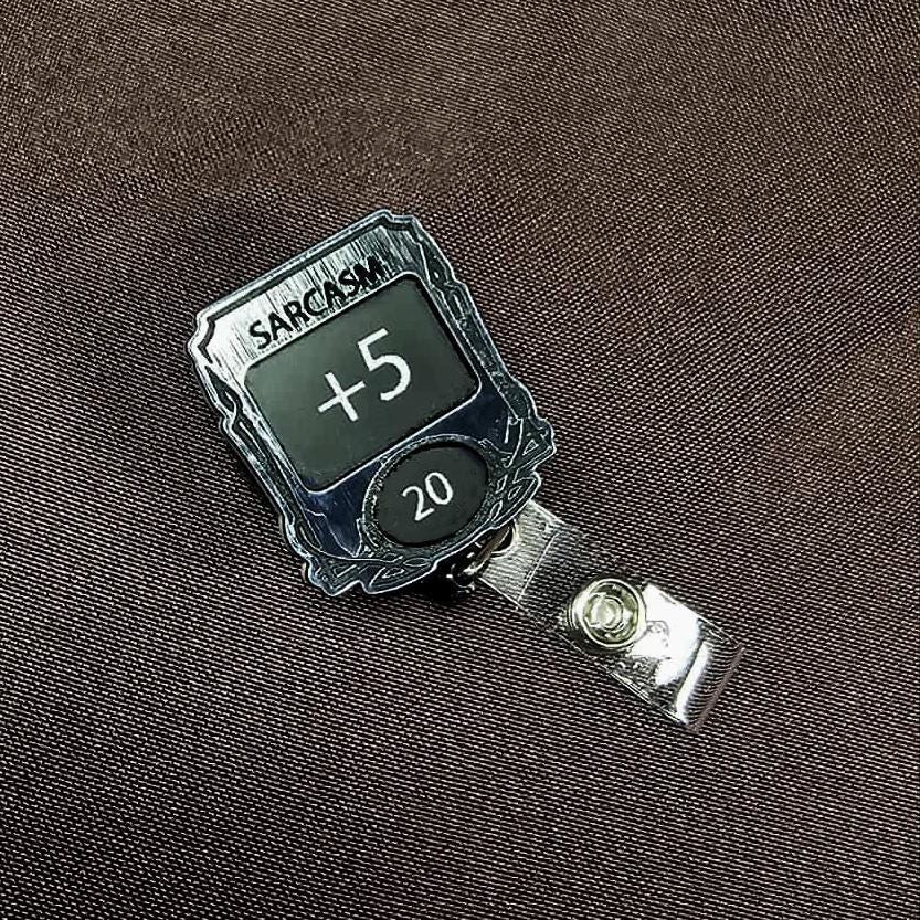 Stat Block Badge ID Holder With Clip - Etsy