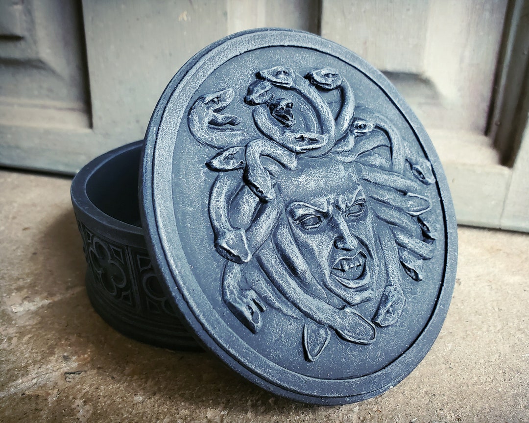 Medusa Jewelry Box, Snakes, Greek Mythology Trinket Box - Etsy