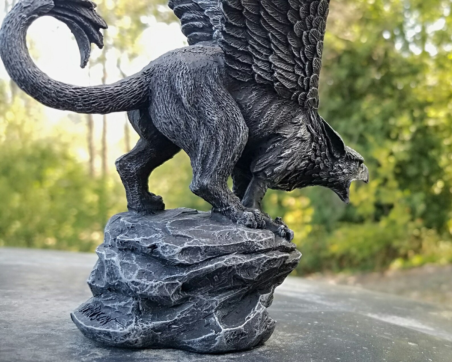 Griffin Statue Mythological Creature Ceramic Gryphon | Etsy