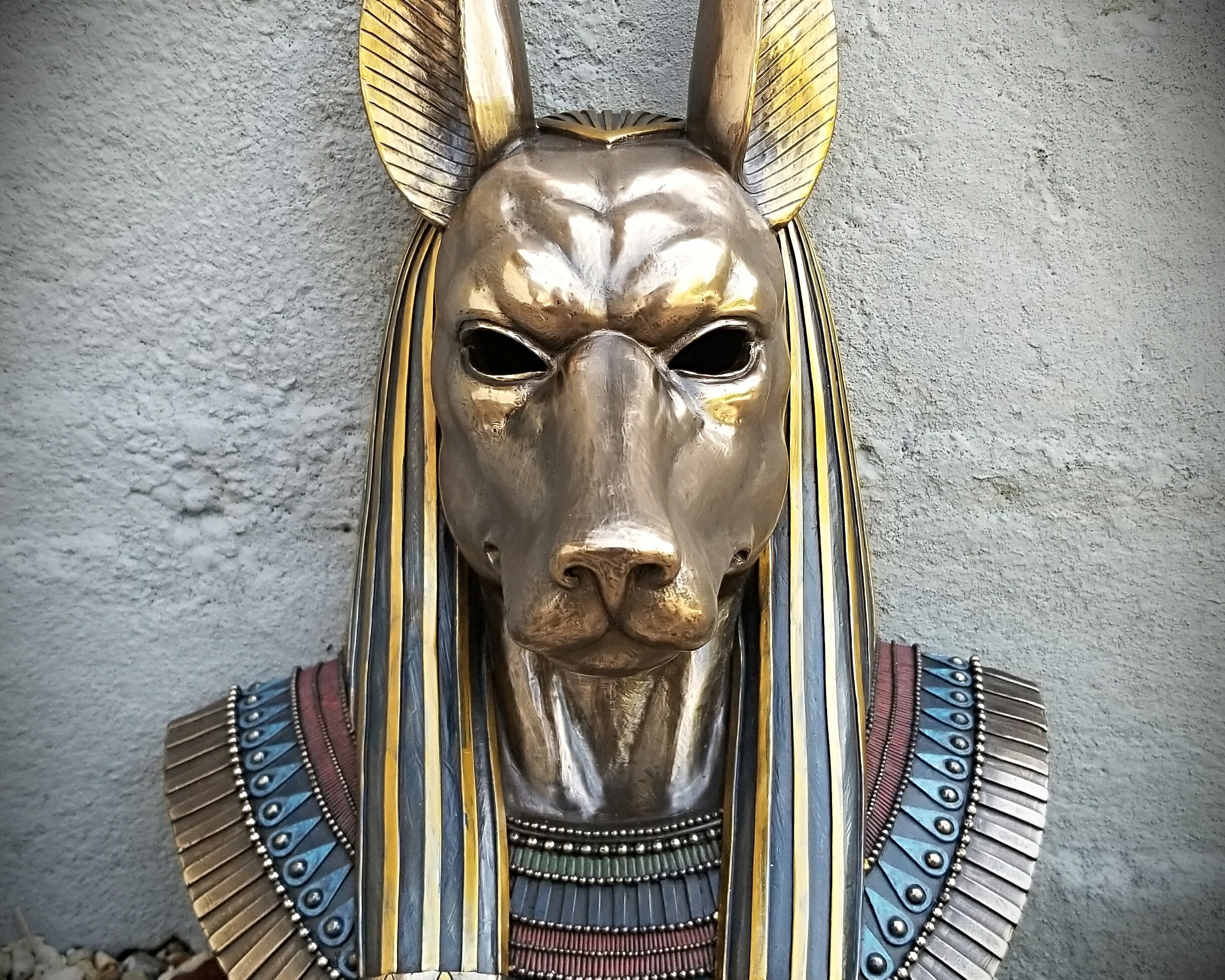 Large Anubis Wall Bust God of Death Egyptian Decor - Etsy