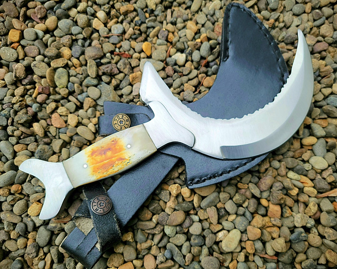 Large Boline Sickle, Crescent Moon Wiccan Ritual Knife Athame - Etsy