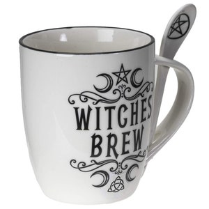 Witches Brew Mug and Spoon Set Gothic Home Decor - Etsy