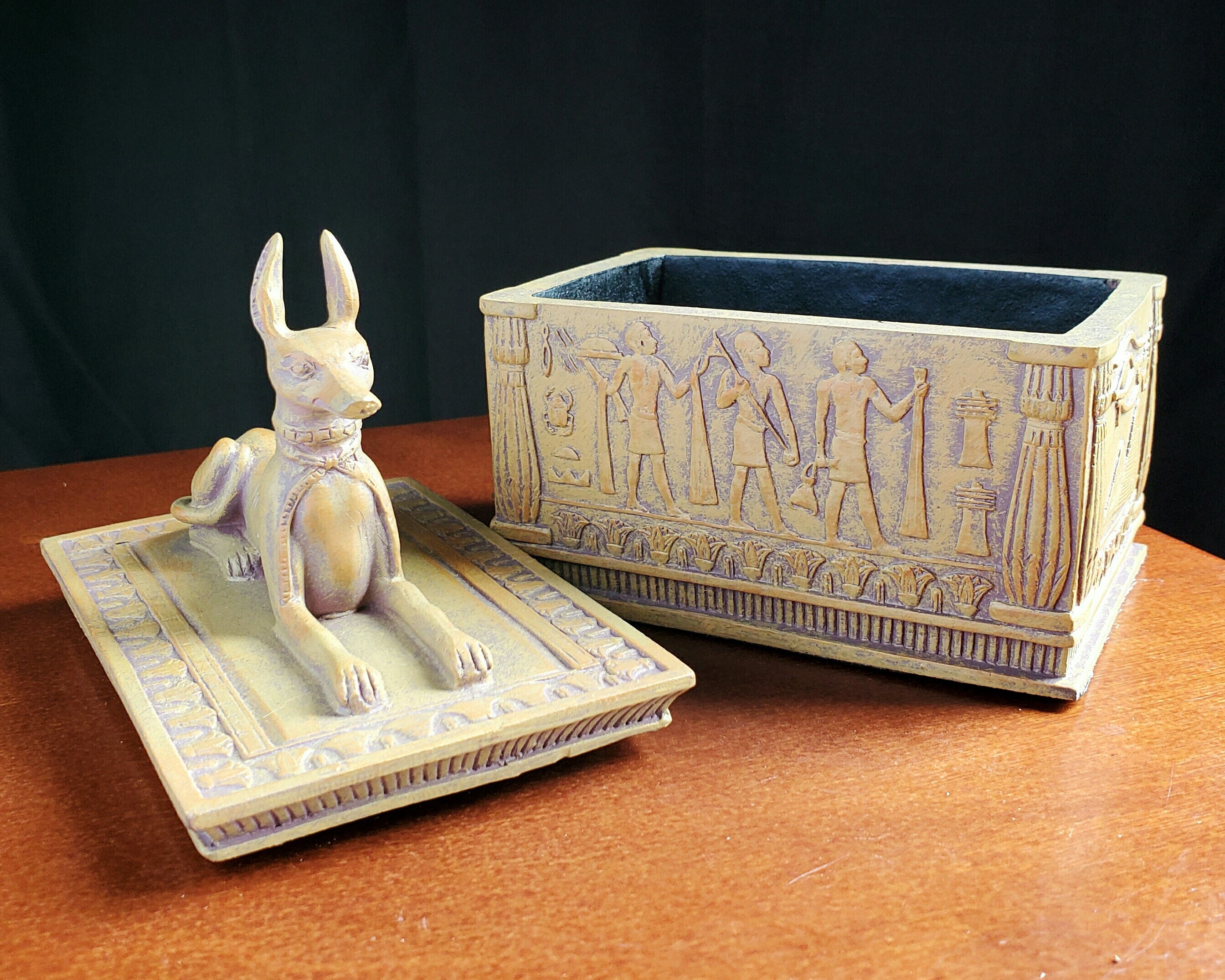 Anubis Jewelry Box Eye of Horus Ancient Egyptian Jackal God - Etsy