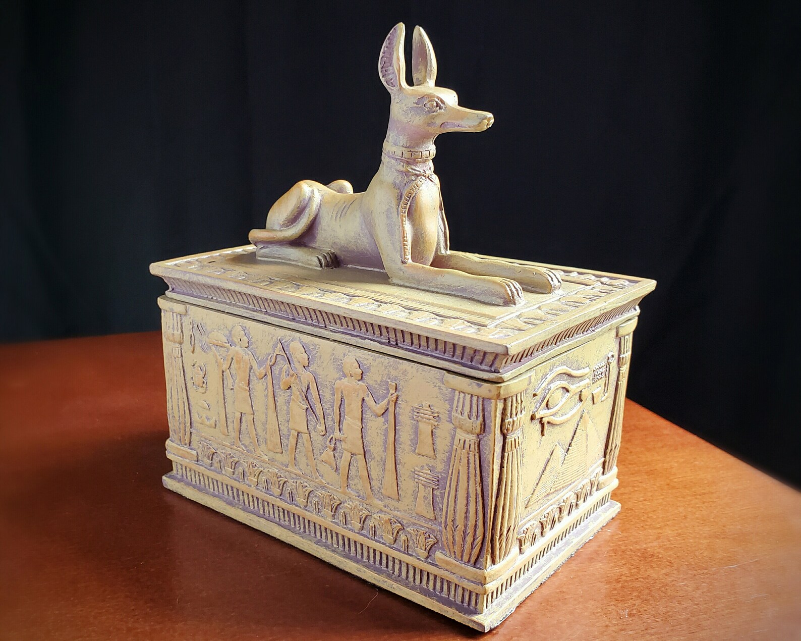 Anubis Jewelry Box Eye of Horus Ancient Egyptian Jackal God - Etsy