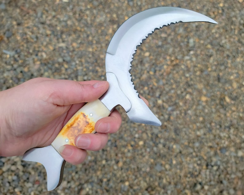 Large Boline Sickle Crescent Moon Wiccan Ritual Knife Athame - Etsy