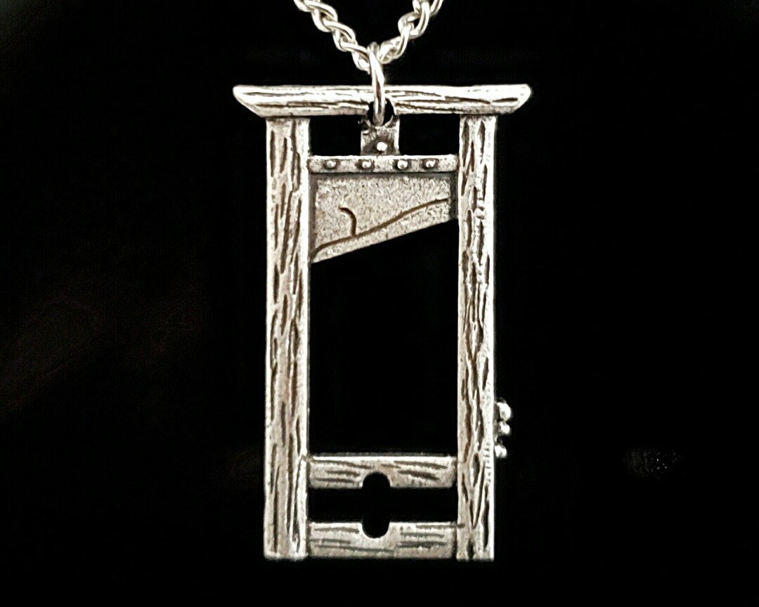 Guillotine Necklace Silver Guillotine Pendant Gothic Jewelry - Etsy België