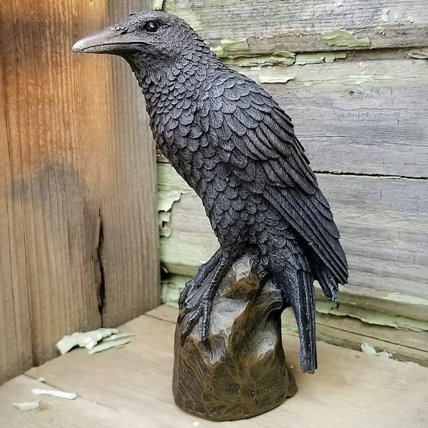 Raven Sculpture - Etsy