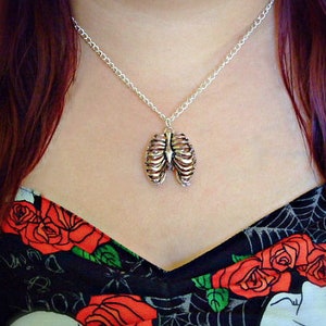 Anatomical Rib Cage Necklace Silver Ribcage Gothic Jewelry - Etsy