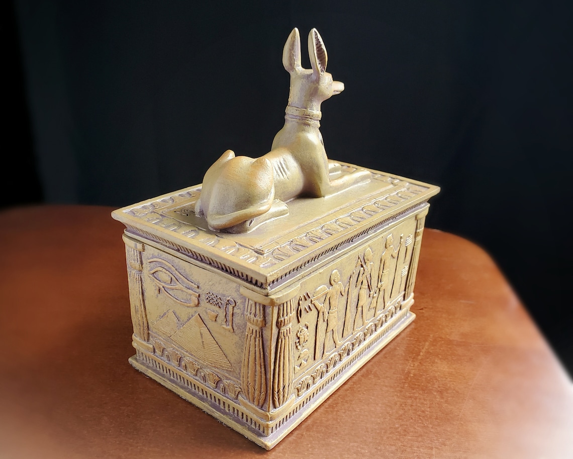 Anubis Jewelry Box Eye of Horus Ancient Egyptian Jackal God - Etsy