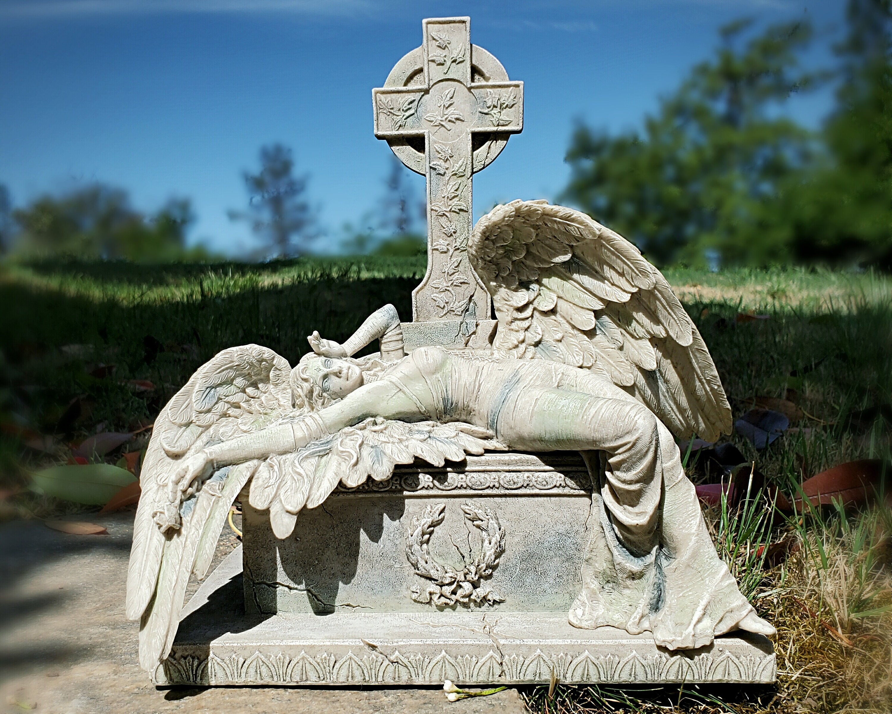 Grieving Angel Headstone