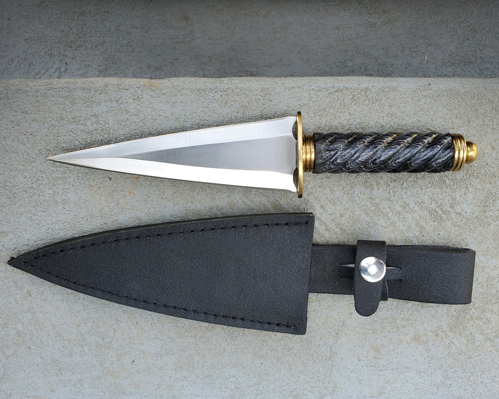Black Spiral Athame Large Altar Dagger Occult Knives - Etsy