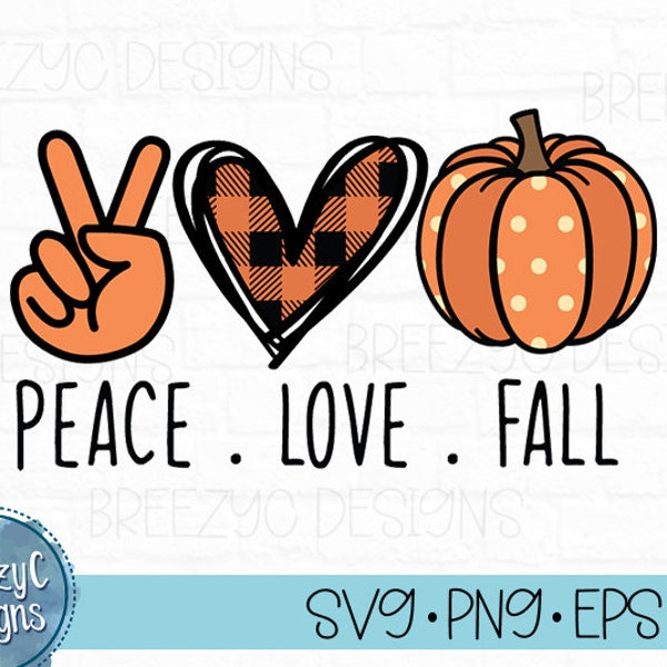 Peace Love Fall - Etsy