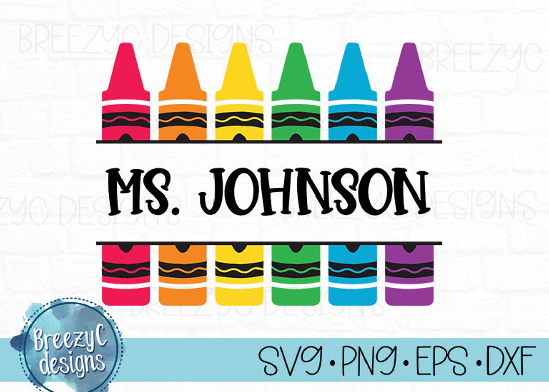 Crayon Monogram Svg Crayonsvg Teacher Svg School Svg Education Svg