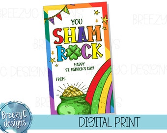 Lucky to Have a Friend Like You Card, St Patrick's Day Tag for Kids ...