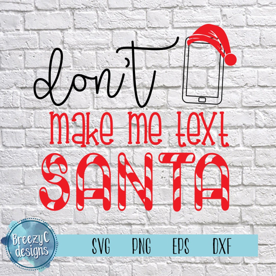 Text Santa SVG, Dxf, Png, Instant Download, Holiday Cut File - Etsy