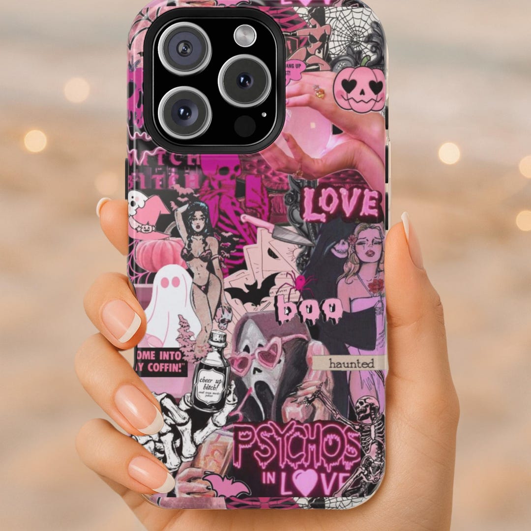 Goth Cartoon Phone Case - Horror Love Gothic Phonecase - iPhone ...