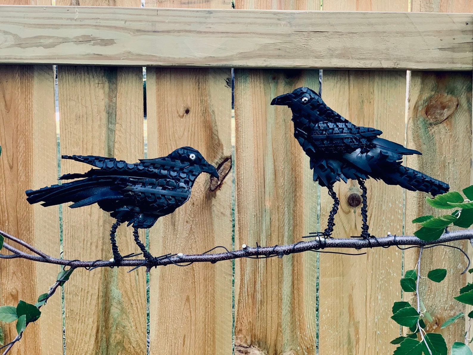 Tired Crow or Raven Made From Upcycled Bike Tires - Etsy