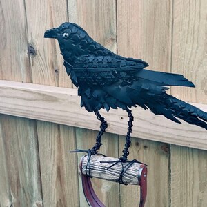 Tired Crow or Raven Made From Upcycled Bike Tires - Etsy