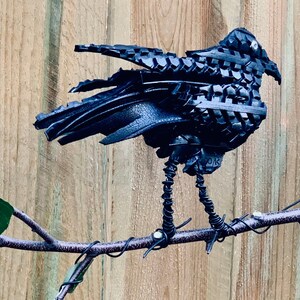 Tired Crow or Raven Made From Upcycled Bike Tires - Etsy