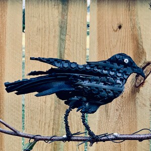 Tired Crow or Raven Made From Upcycled Bike Tires - Etsy