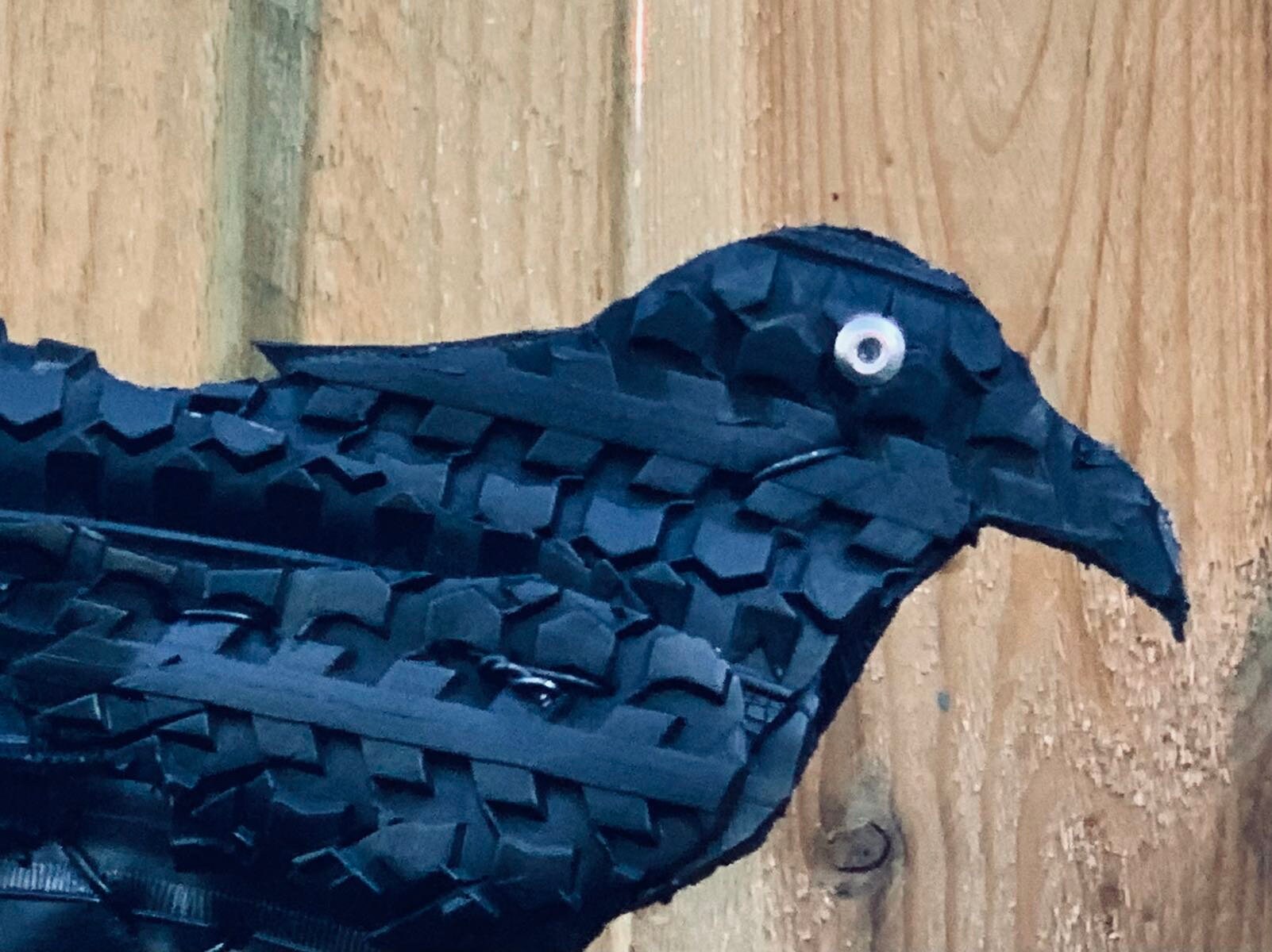 Tired Crow or Raven Made From Upcycled Bike Tires - Etsy