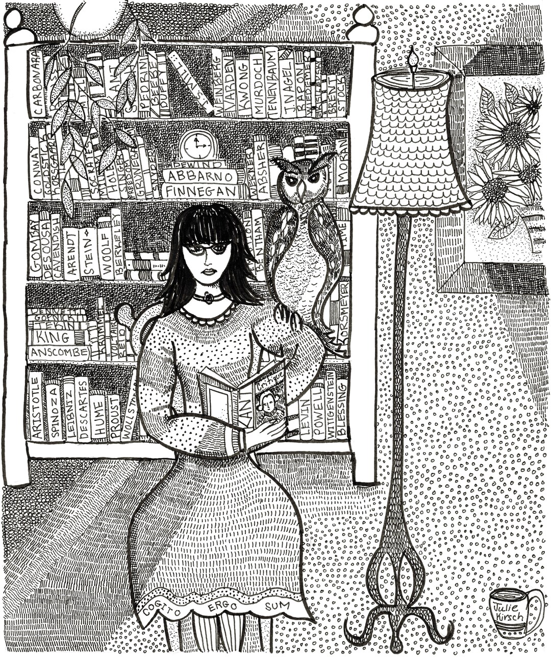 The Philosopher in Her Study - Original Artwork, Giclée, Fine Art Print ...