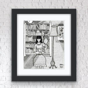The Philosopher in Her Study - Original Artwork, Giclée, Fine Art Print ...