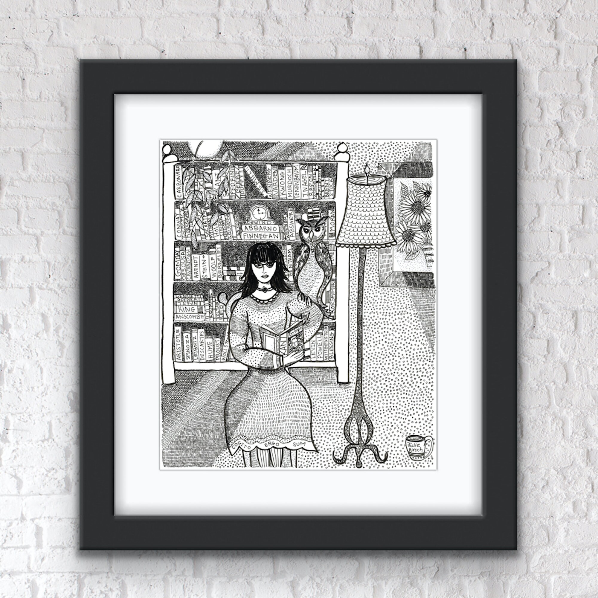 The Philosopher in Her Study Original Artwork, Giclée, Fine Art Print ...