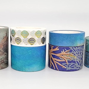 Sea Beach Washi Tapes Set of Extra Long Rolls for Journals, Scrapbooks ...