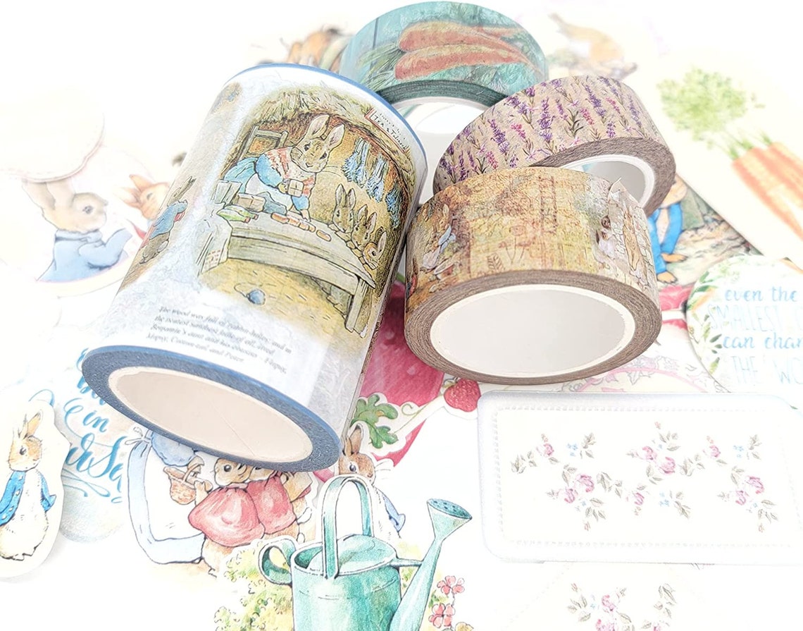Peter Rabbit Deluxe Washi Tapes, Die Cut Stickers, Scrapbook S for ...