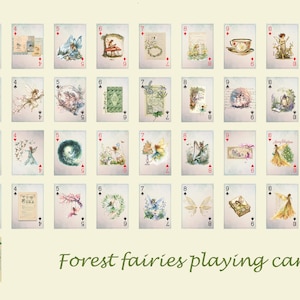 Forest Garden Fairies Magical Playing Cards Deck for Games, Crafts ...