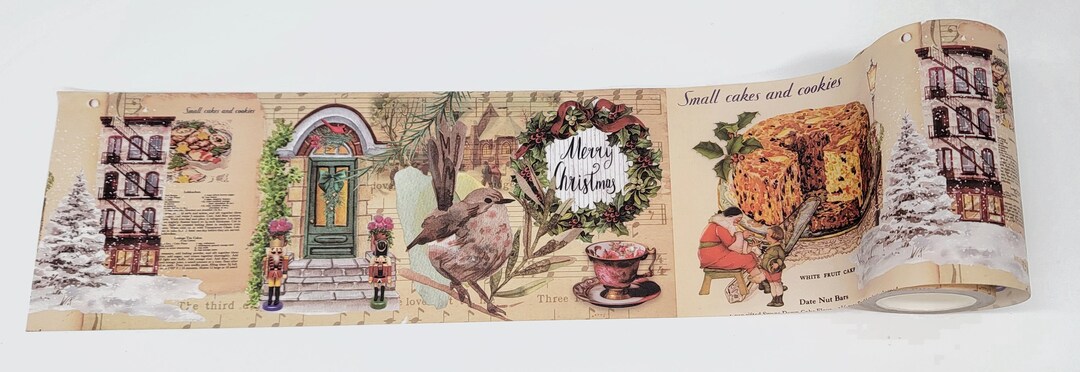 Vintage Christmas Baking Theme Extra Wide 10 Cm / 4 Inches - Etsy Hong Kong