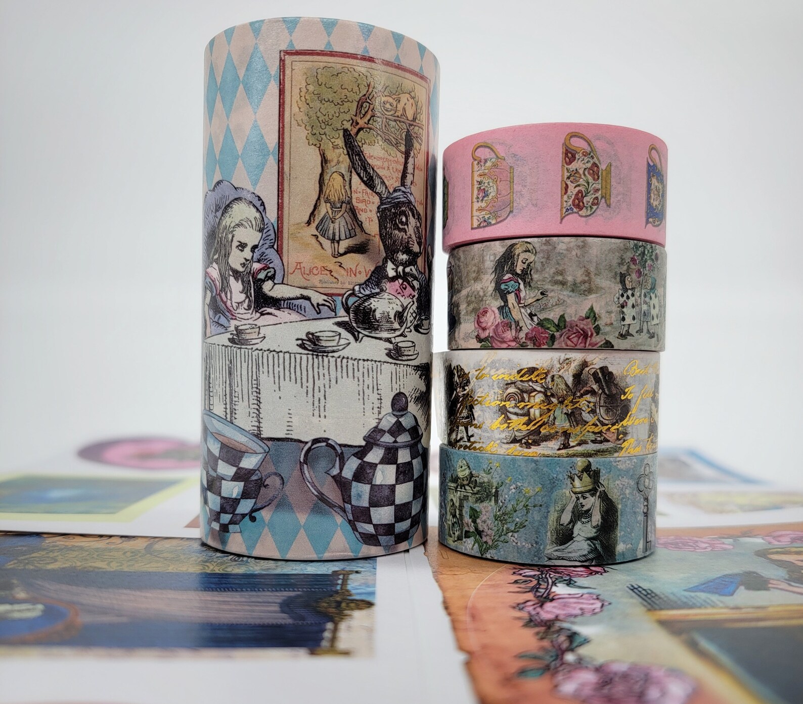 Charming Alice in Wonderland Washi Tapes & Die Cut Stickers - Etsy Hong ...