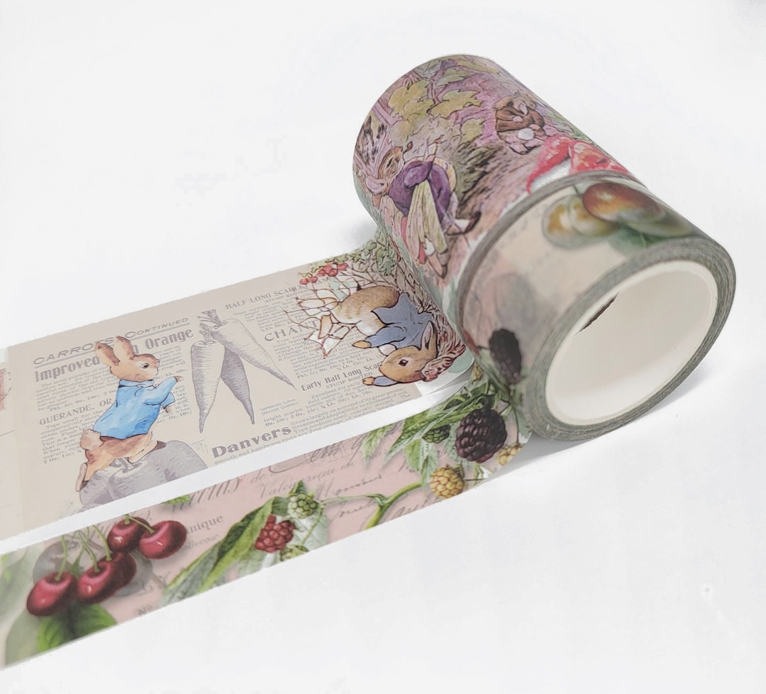 Peter Rabbit Washi Tapes Duo. Set of 2 Beatrix Potter Theme Scrapbook ...
