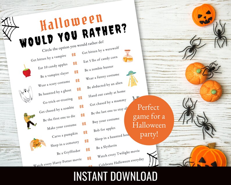 Halloween Would You Rather Game, Halloween This or That, Halloween Game ...