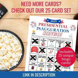 2025 Inauguration Day Bingo, Trump Inauguration Bingo, Printable ...