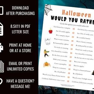 Halloween Would You Rather Game, Halloween This or That, Halloween Game ...