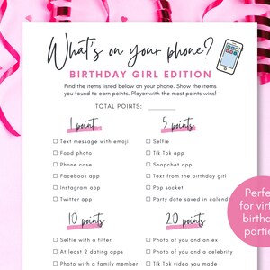 What's on Your Phone Birthday Game Phone Game Adult | Etsy