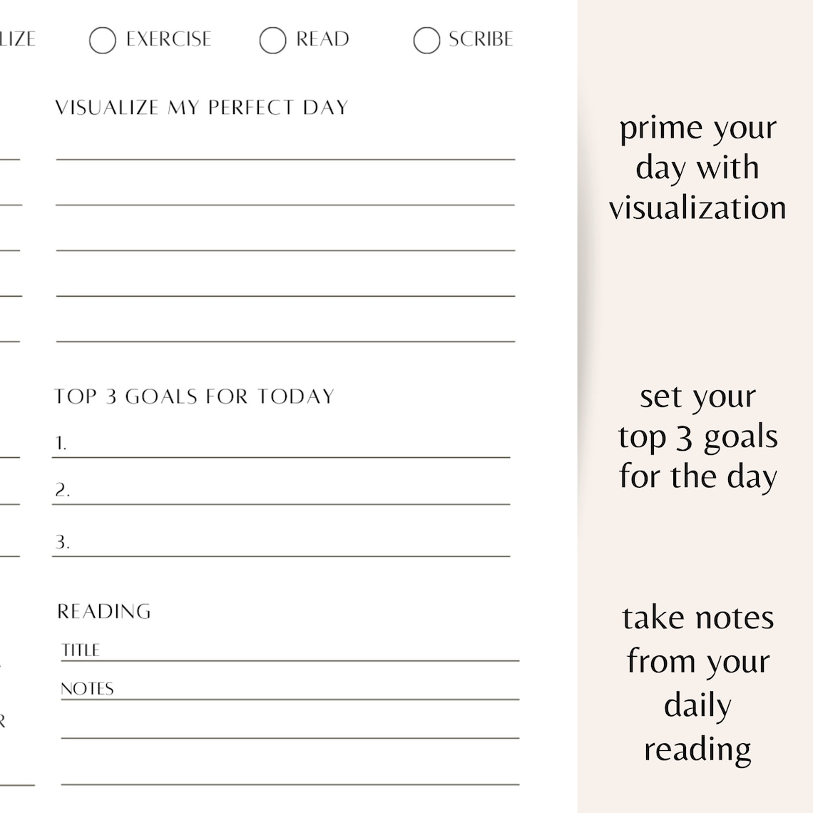 Miracle Morning Journal Printable: SAVERS Habit Tracker (PDF) - Etsy