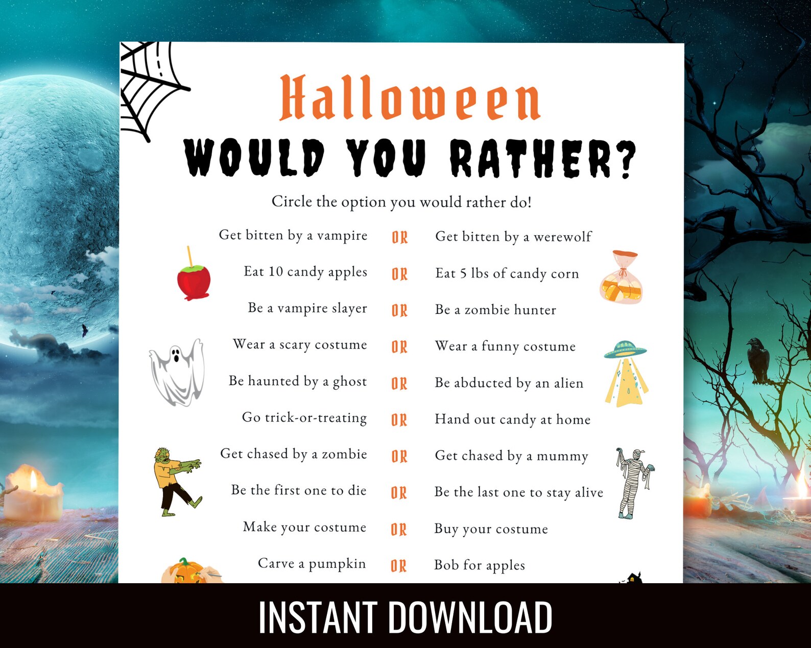 Halloween Would You Rather Game, Halloween This or That, Halloween Game ...