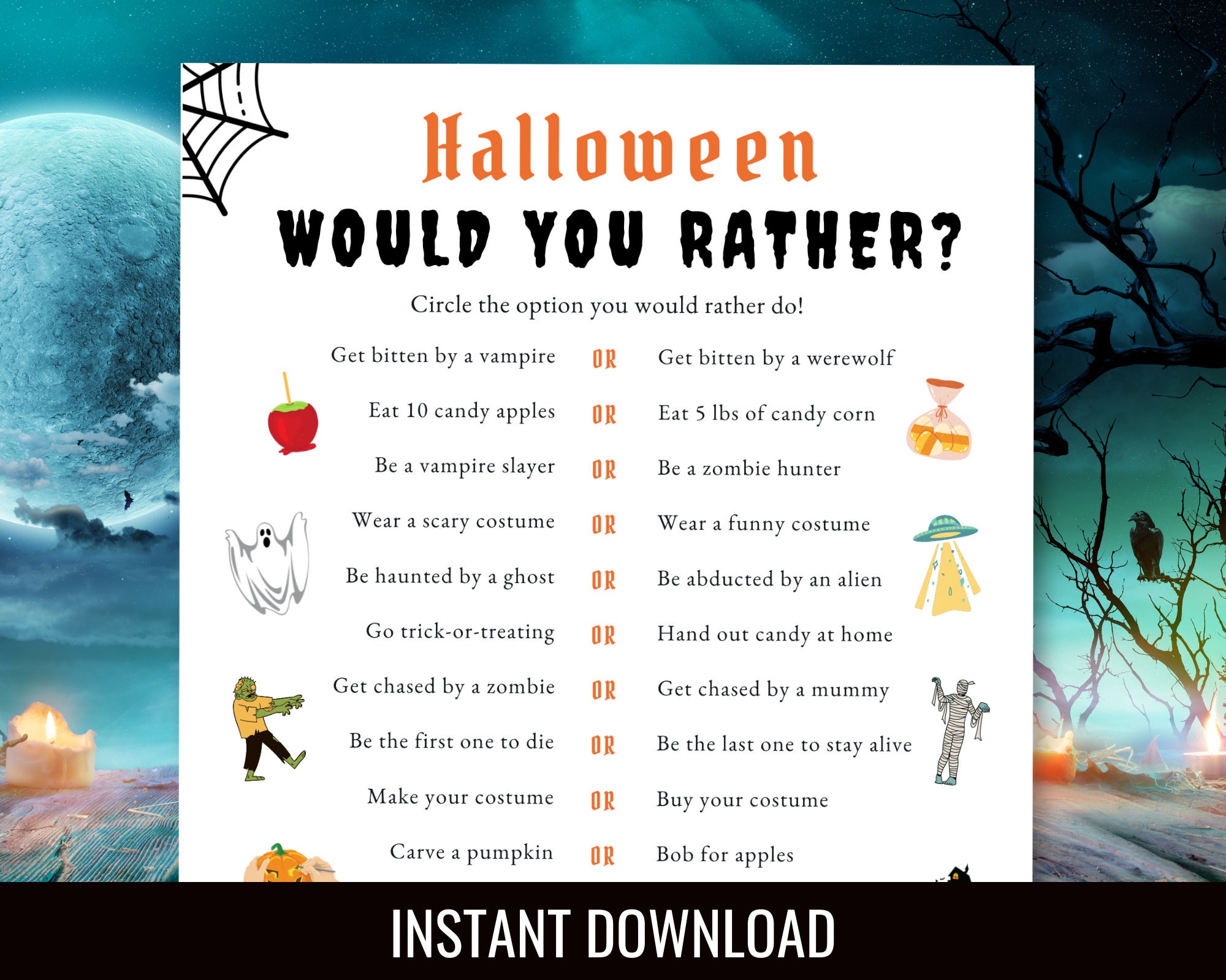 Halloween Would You Rather Game, Halloween This or That, Halloween Game ...
