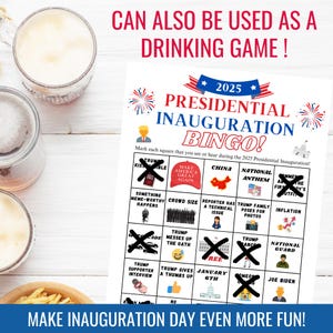 2025 Inauguration Day Bingo, Trump Inauguration Bingo, Printable ...