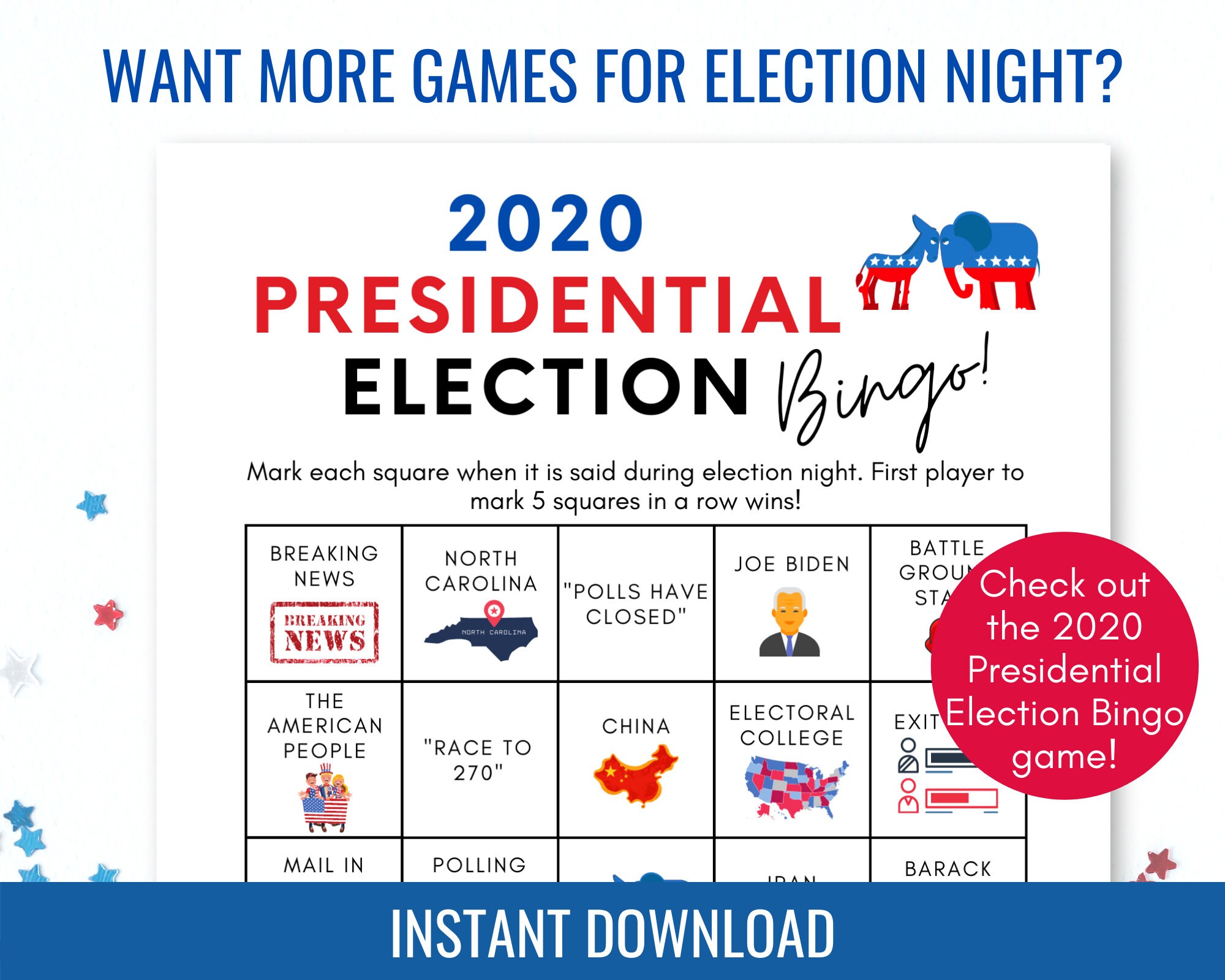 Election 2020 Map Electoral College Map Election Night Game | Etsy