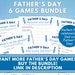 Memories With Dad Father's Day Game Father's Day - Etsy