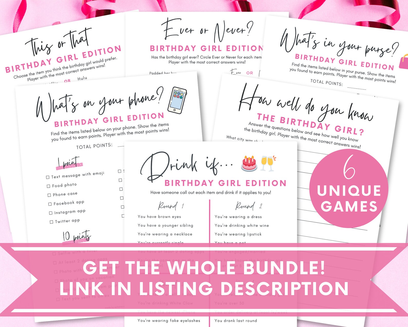 How Well Do You Know the Birthday Girl Game Adult Birthday | Etsy