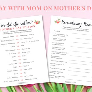 Mother's Day 6 Games Bundle, Mother's Day Games, Mother's Day Activity ...