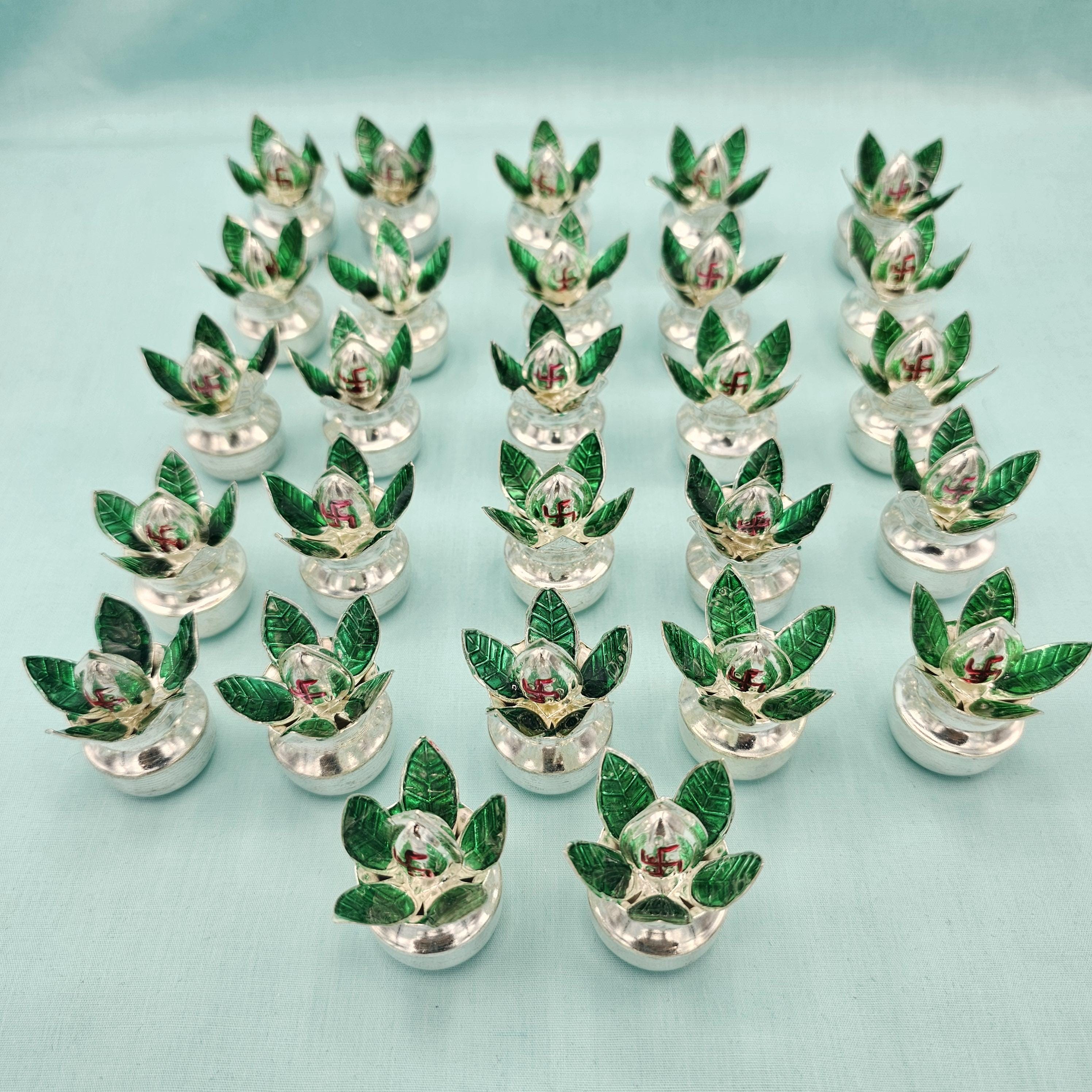 Small Silver Kalasham, Enamel Pooja Decor, Return Gift (12gm) - Etsy