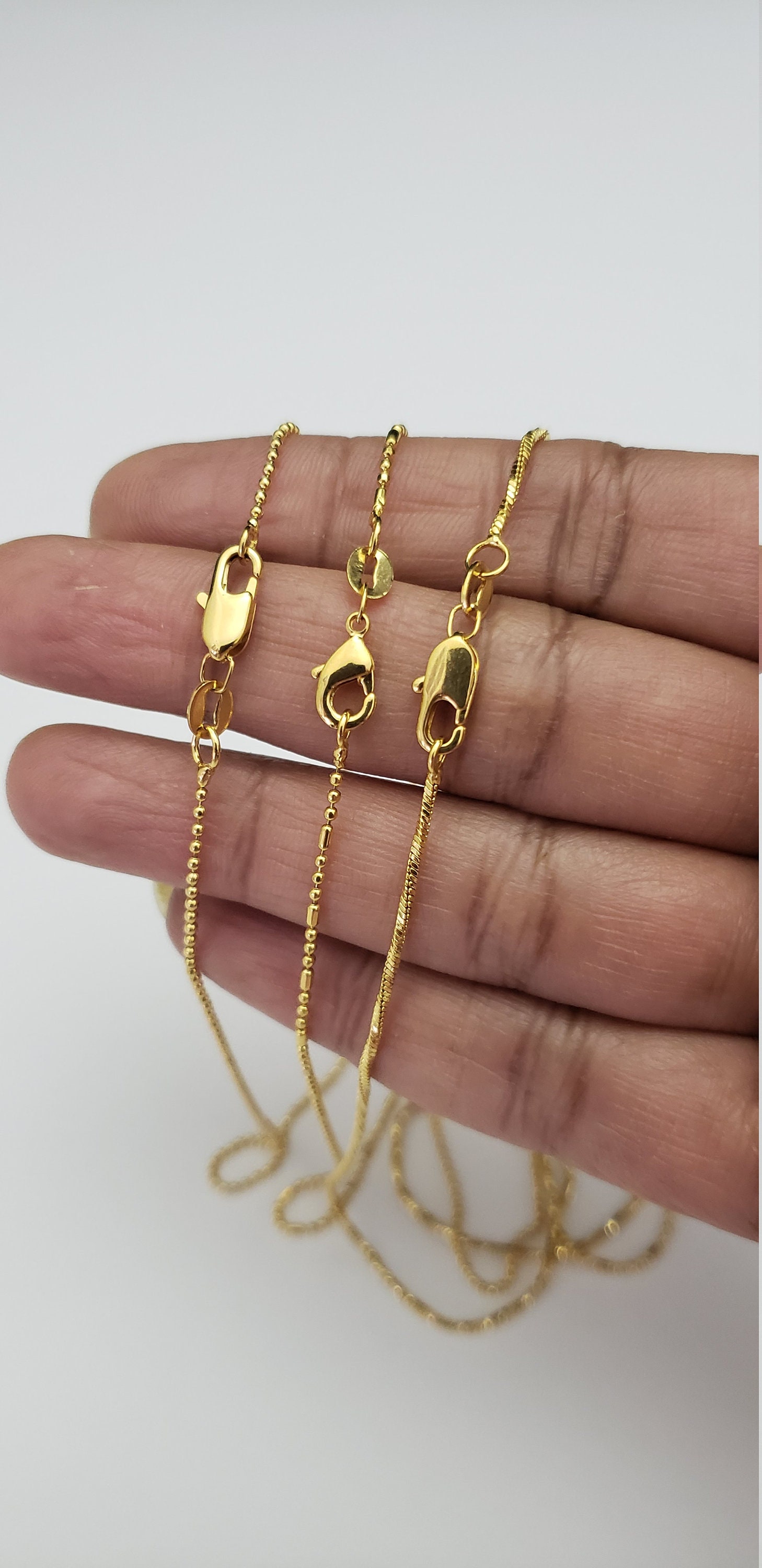 Gold covering chains Thin chains for a minimalist. | Etsy